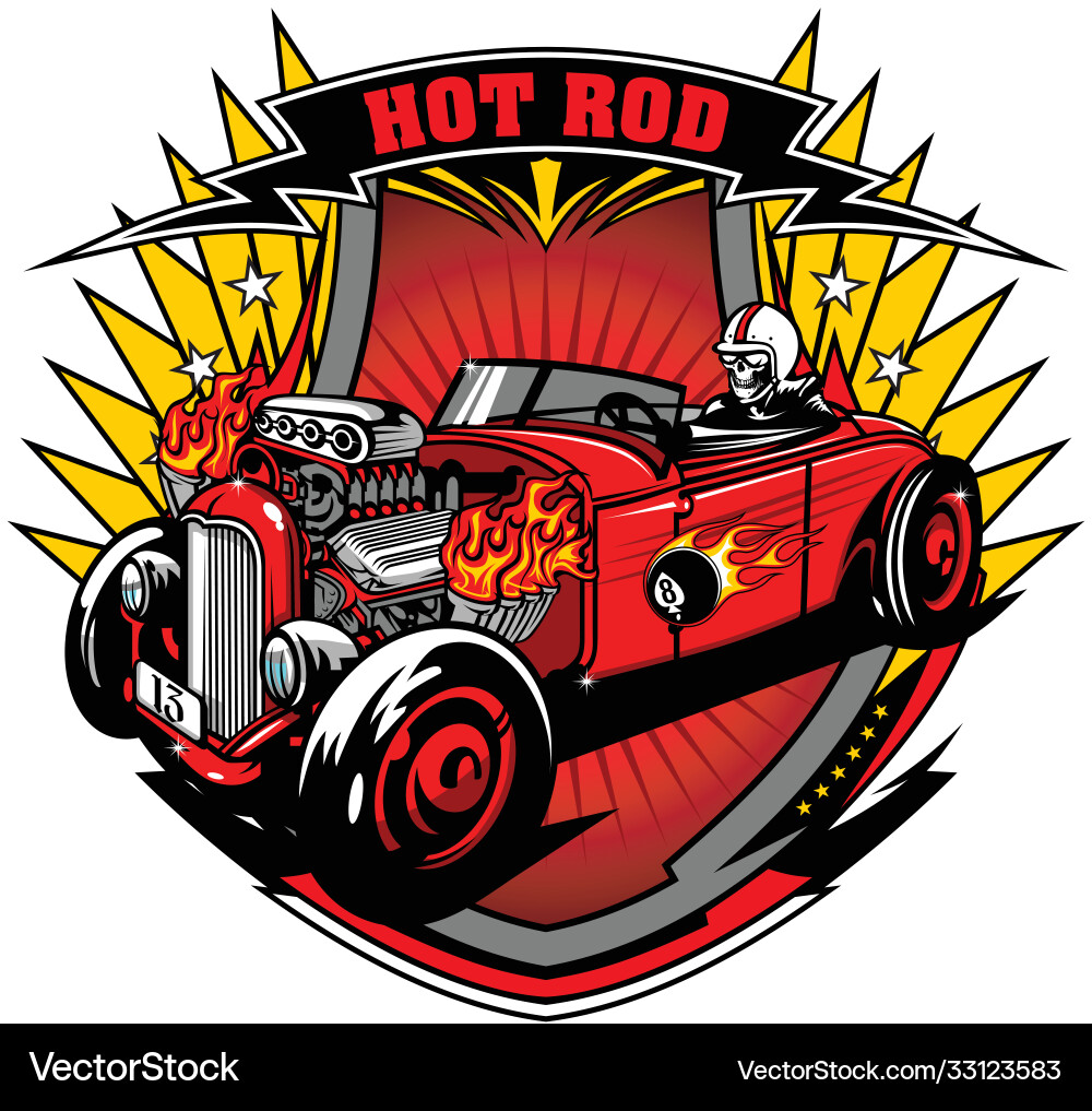 Hot rod Royalty Free Vector Image - VectorStock