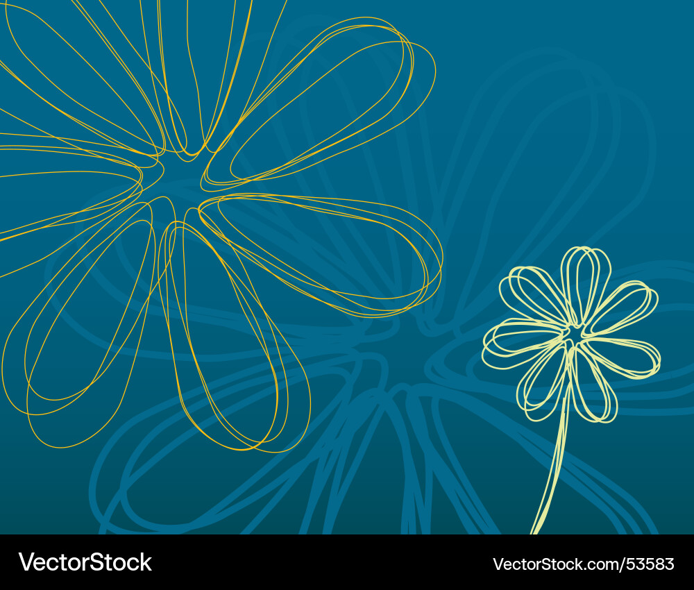 Teal flower power Royalty Free Vector Image - VectorStock