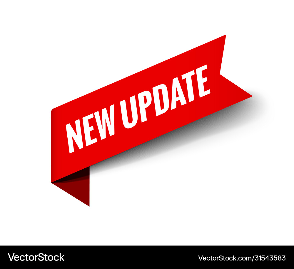 Update Button Sticker - New Release Royalty Free Vector