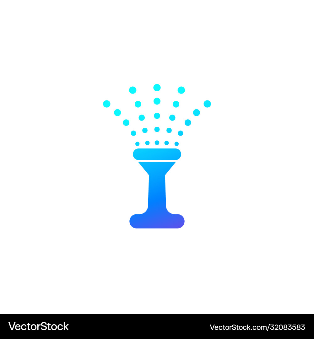 Water sprinkler icon on white Royalty Free Vector Image