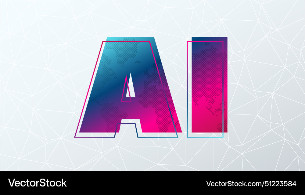 Artificial intelligence ai symbol Royalty Free Vector Image