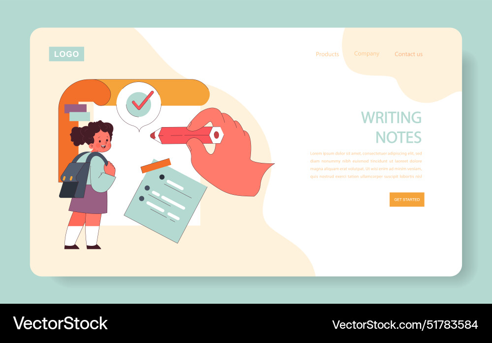 Children learn elementary school classes a girl Vector Image