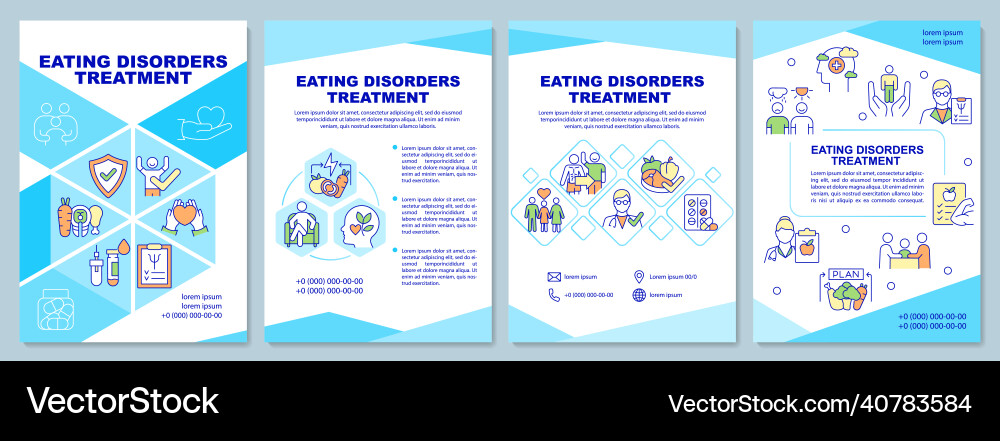 Eating Disorder Treatment Brochure Template – Royalty-Free Vector ...