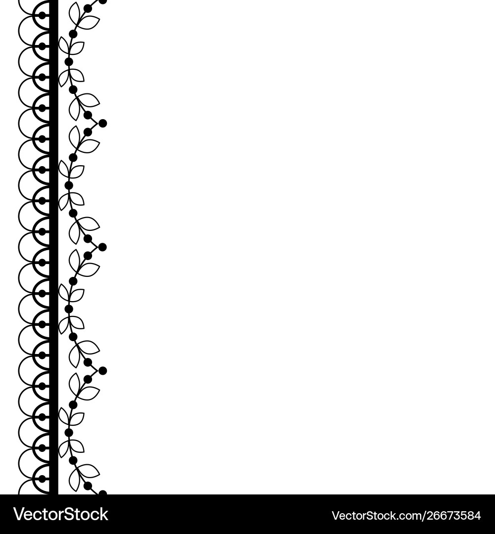 Elegant Lace Border Pattern Royalty Free Vector Image