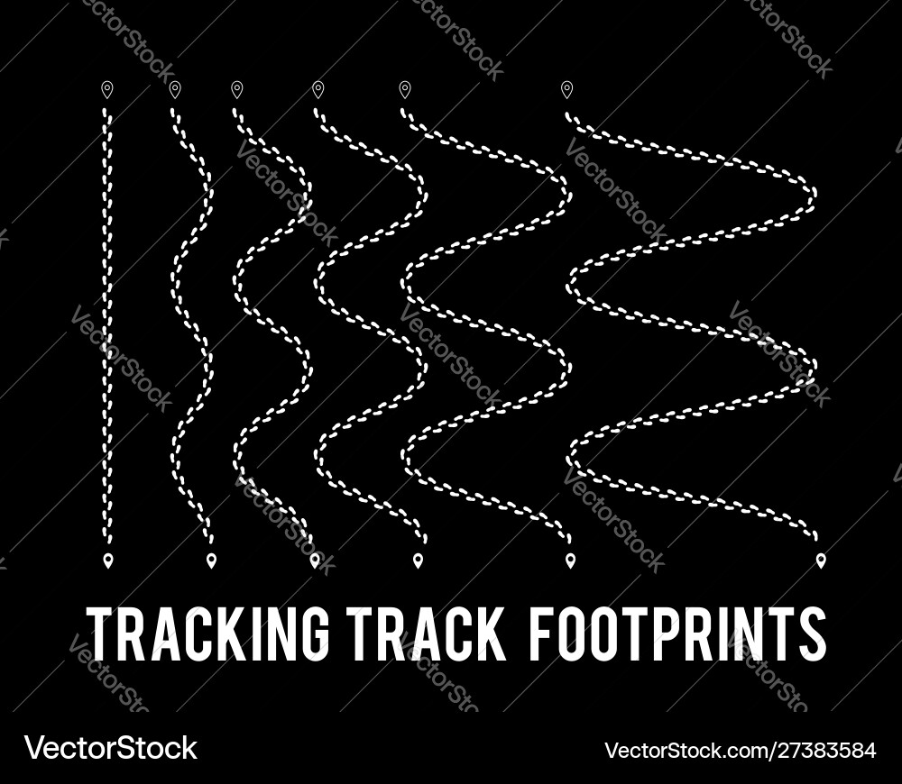 Human Footprint Tracking Path Royalty Free Vector Image