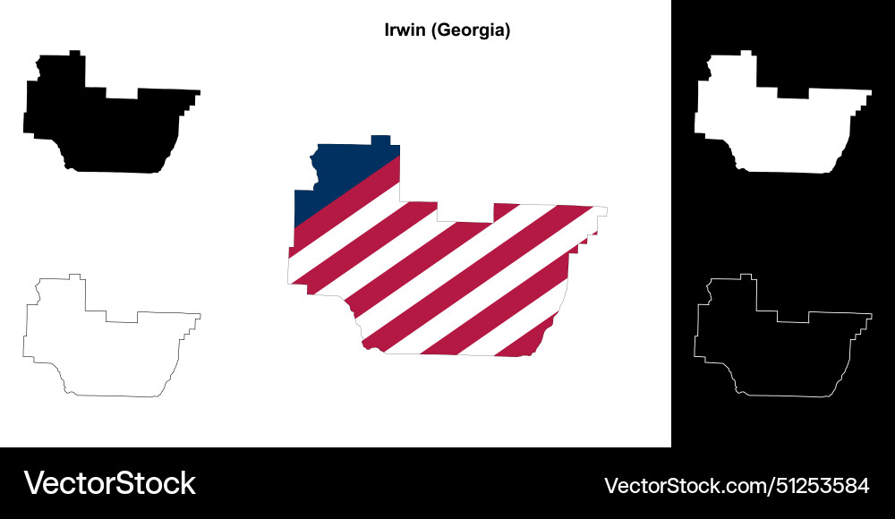 Irwin outline map Royalty Free Vector Image - VectorStock