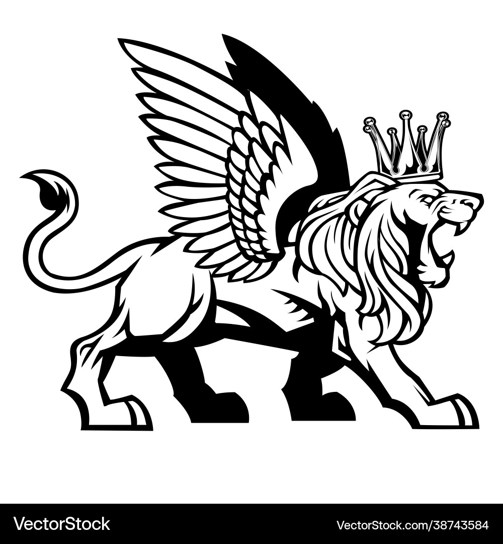 Lion wing icon logo Royalty Free Vector Image - VectorStock