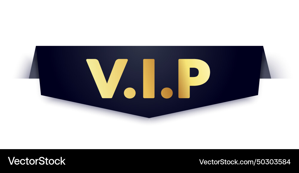 Luxury black banner with text vip Royalty Free Vector Image
