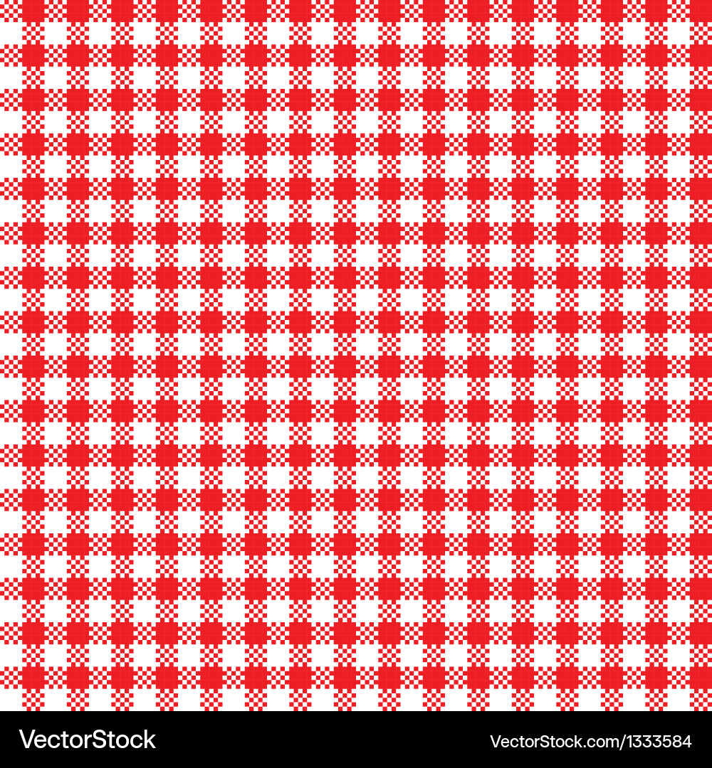 Red-white tablecloth pattern Royalty Free Vector Image