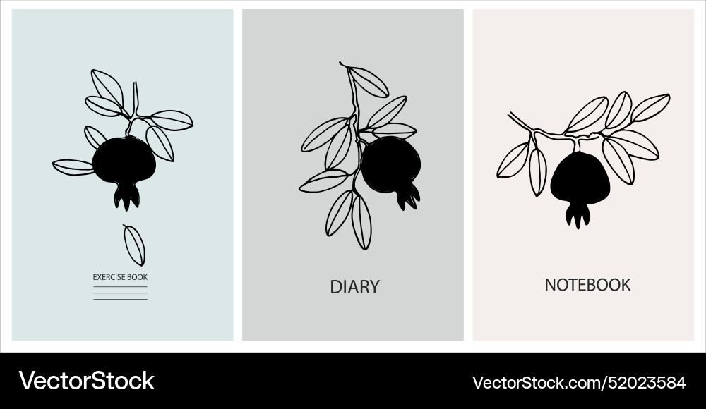 Set of cover page templates based on creative Vector Image