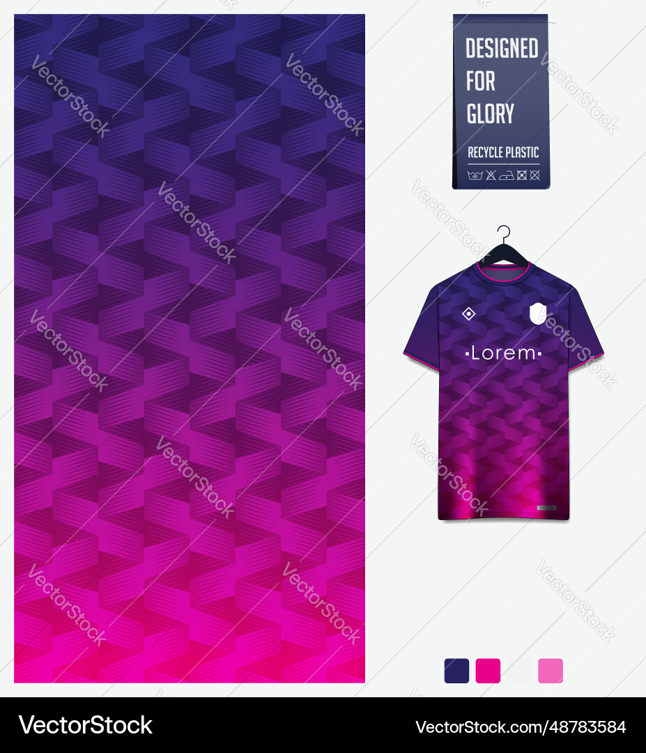 Soccer jersey pattern design zigzag Royalty Free Vector