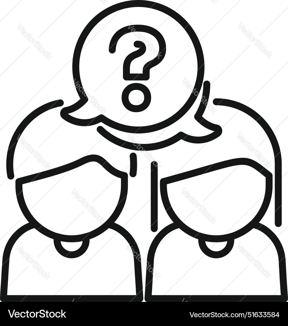 Two business people discussing about a question Vector Image