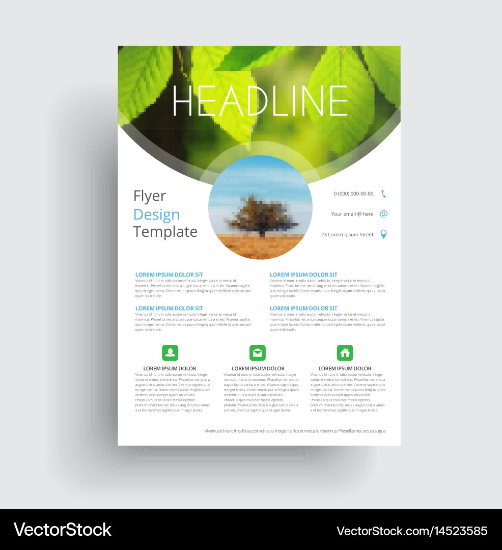 Flyer format a4 with round Royalty Free Vector Image