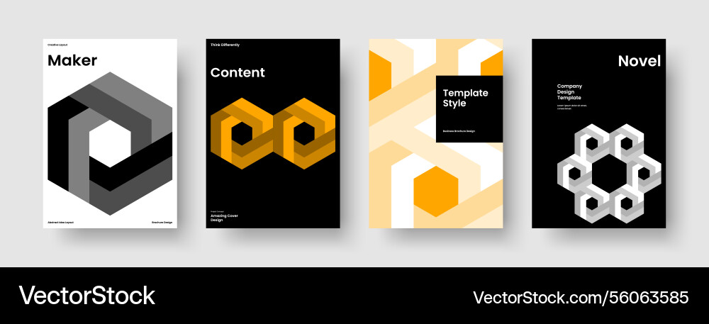 Geometric book cover template modern brochure Vector Image