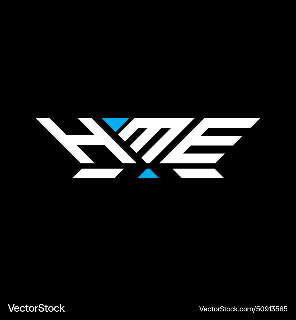 Hme letter logo design simple and modern Vector Image