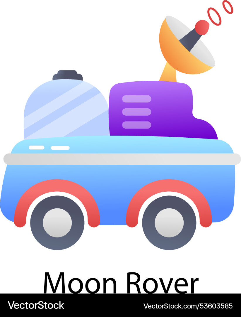 Moon rover Royalty Free Vector Image - VectorStock
