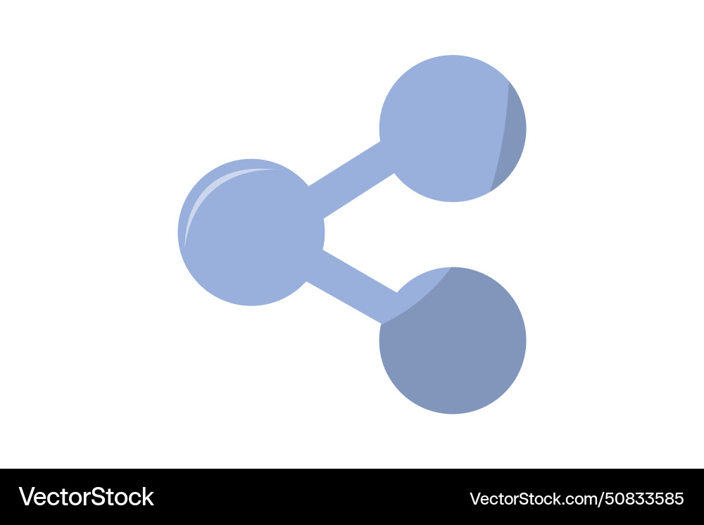 Share social media sticker design Royalty Free Vector Image