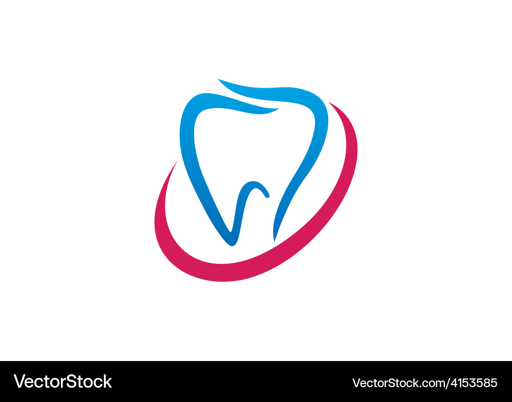 Teeth medical abstract logo Royalty Free Vector Image