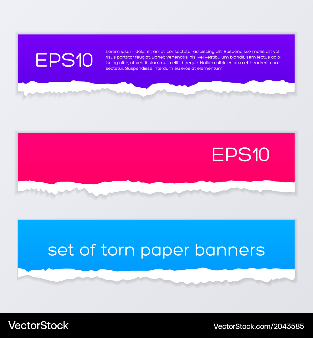 Torn colorful banners Royalty Free Vector Image