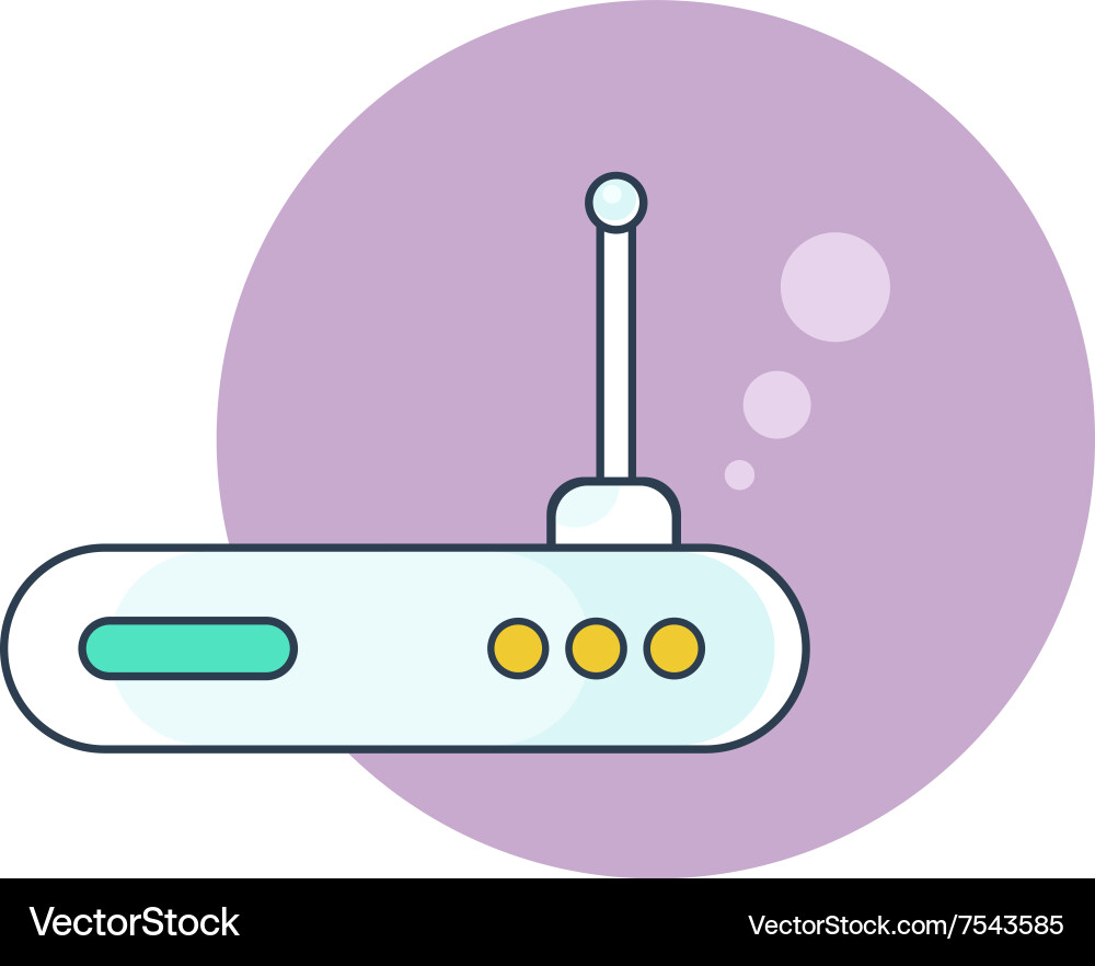 Wireless internet router Royalty Free Vector Image