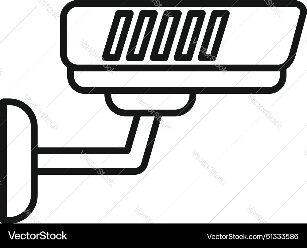 Black and white line art of a mounted security Vector Image