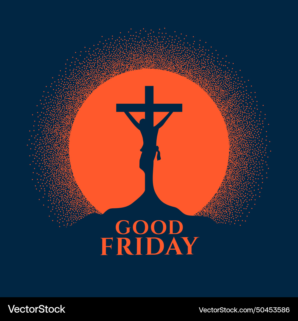 Christian religion good friday greeting Royalty Free Vector