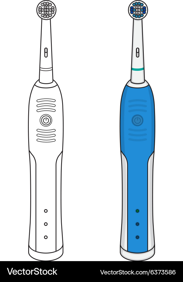 Electric Toothbrush Royalty Free Vector Image - VectorStock