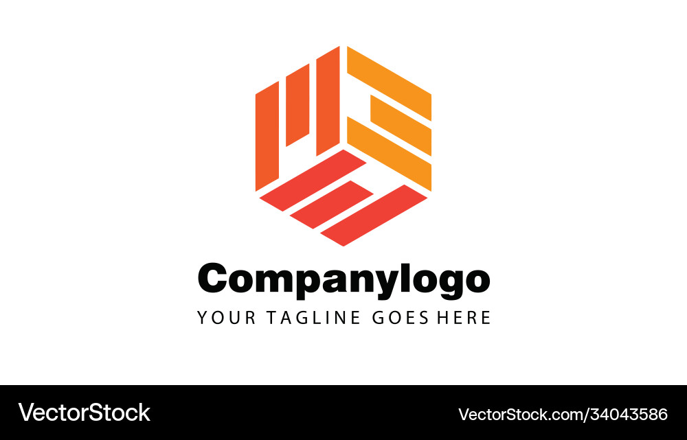 Good for logo hexagram template Royalty Free Vector Image