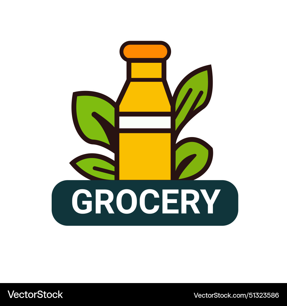 Grocery shop logo design Royalty Free Vector Image