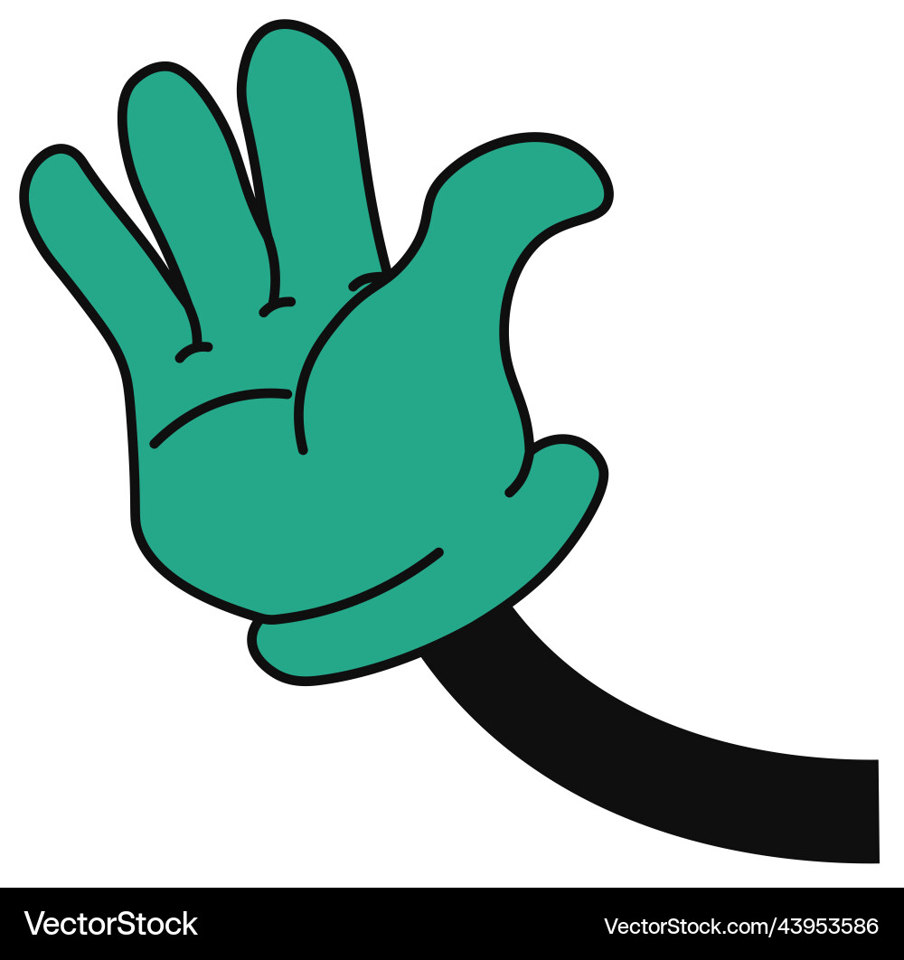 Hand gesture giving high five or greeting waving Vector Image
