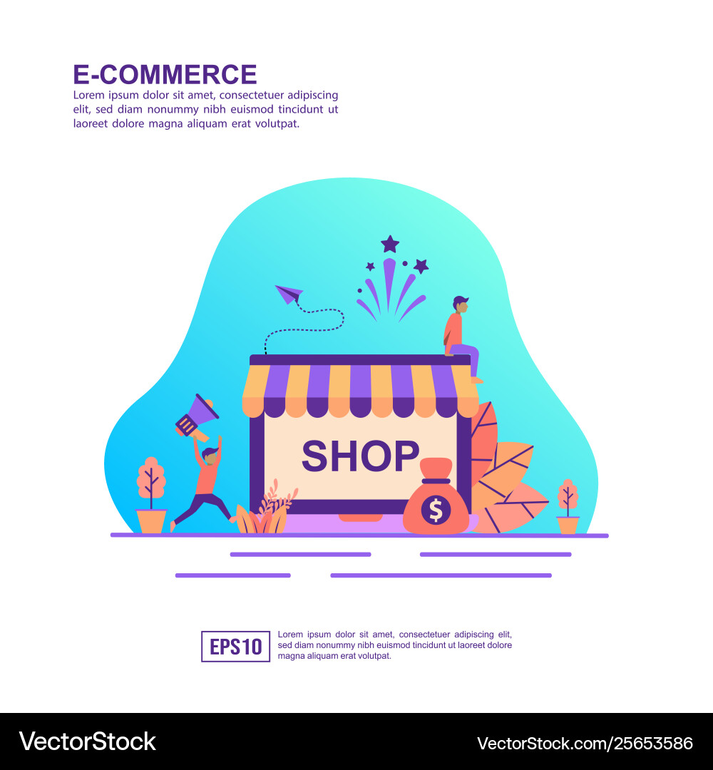 Modern E-commerce Concept Royalty Free Vector Image