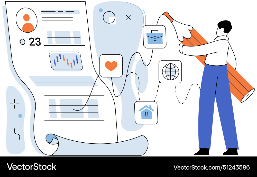 Personal profile professional profiles provide Vector Image