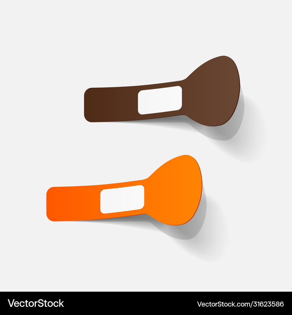 Realistic paper sticker brush for makeup Vector Image