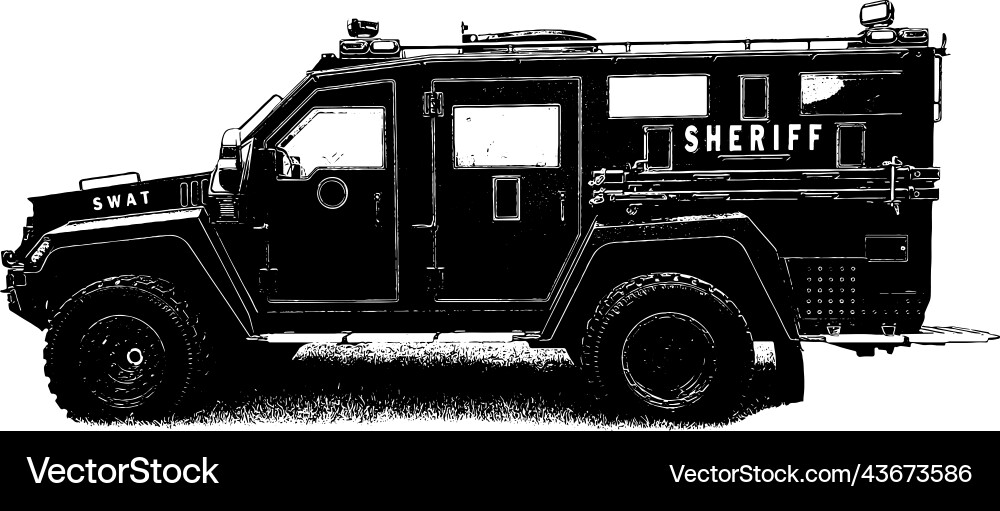 Swat vehicle Royalty Free Vector Image - VectorStock