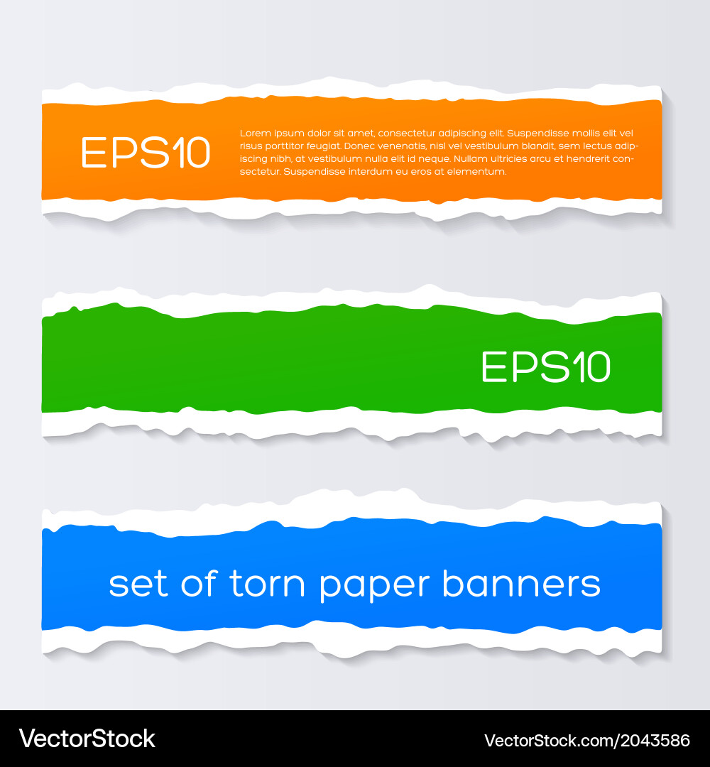 Torn colorful banners Royalty Free Vector Image