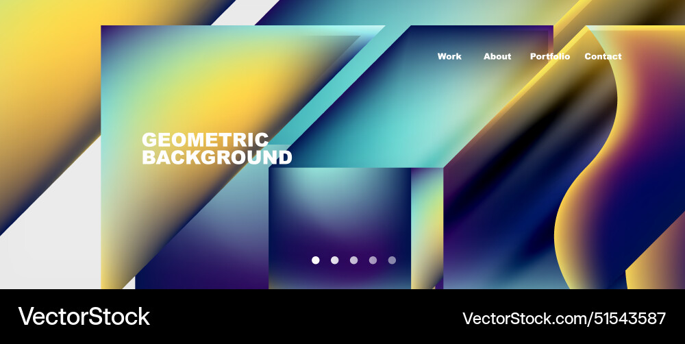 Abstract geometric shapes web design page Vector Image