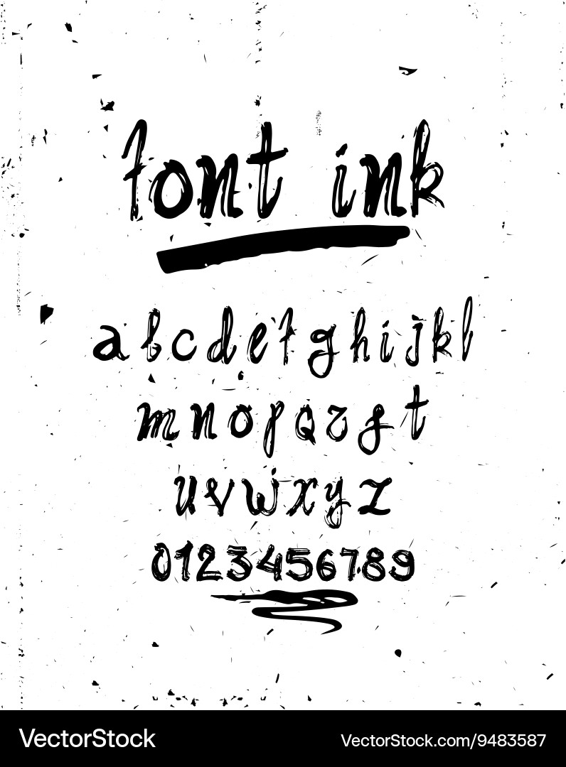 Font Royalty Free Vector Image - VectorStock