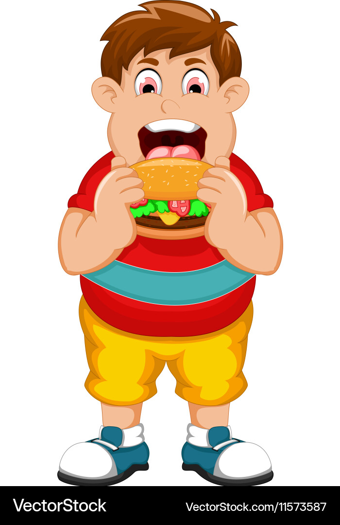 Fat Person Eating Cartoon