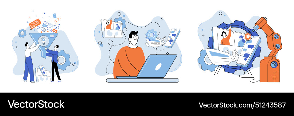 Online communication messaging platforms Vector Image