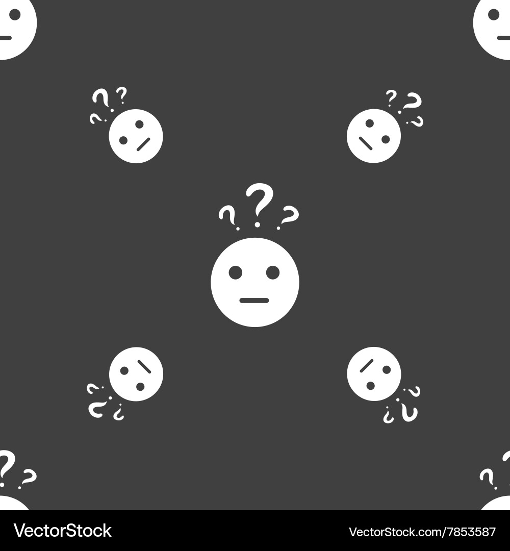 Question mark and man incomprehension icon sign Vector Image