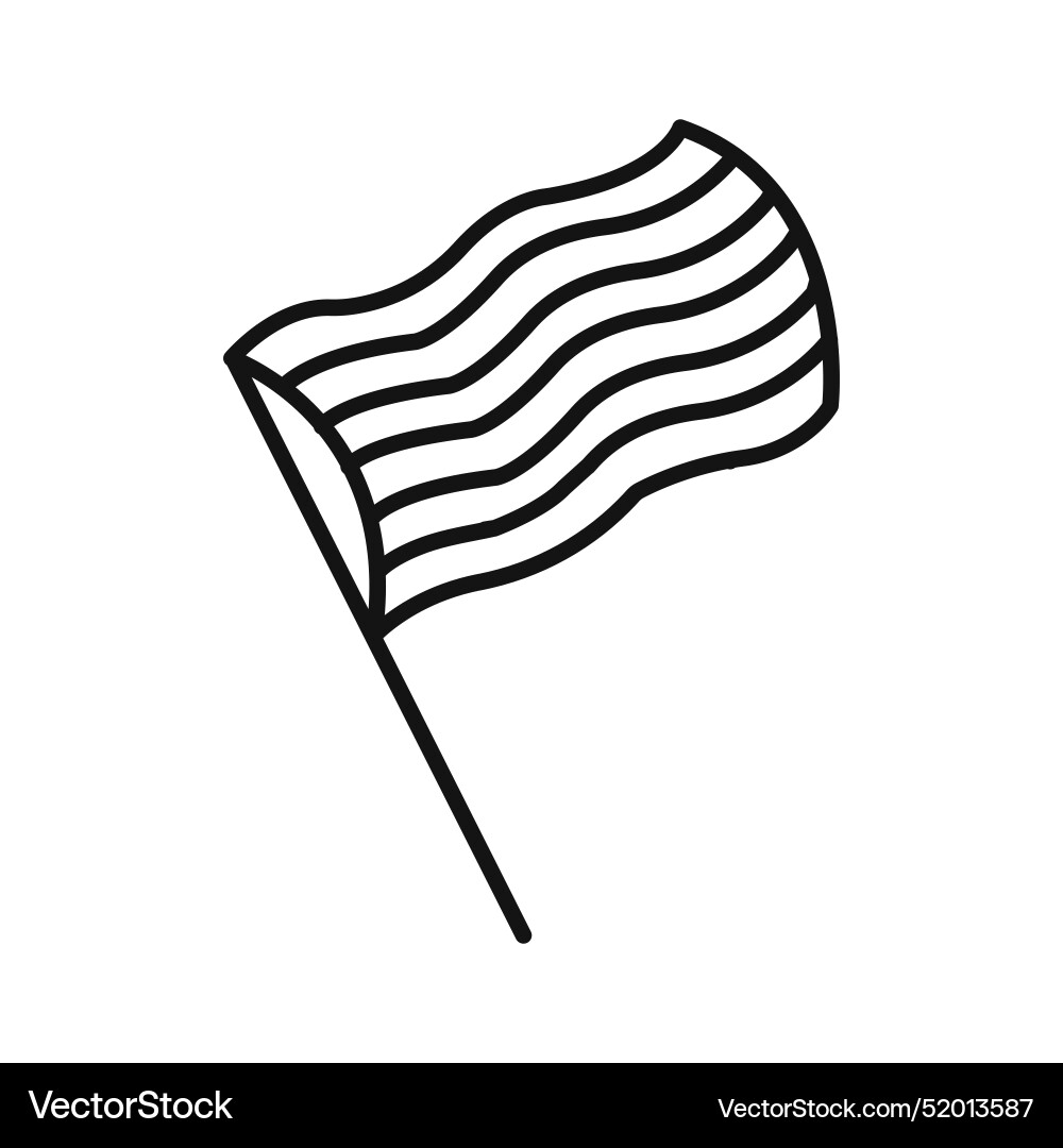 Rainbow lgbt flag icon black line art Royalty Free Vector