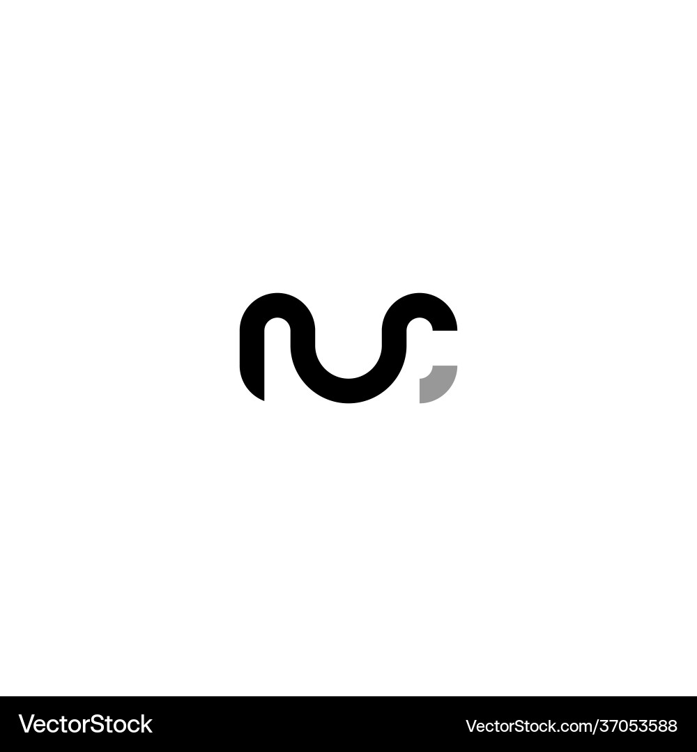 Letter mc logo design template Royalty Free Vector Image