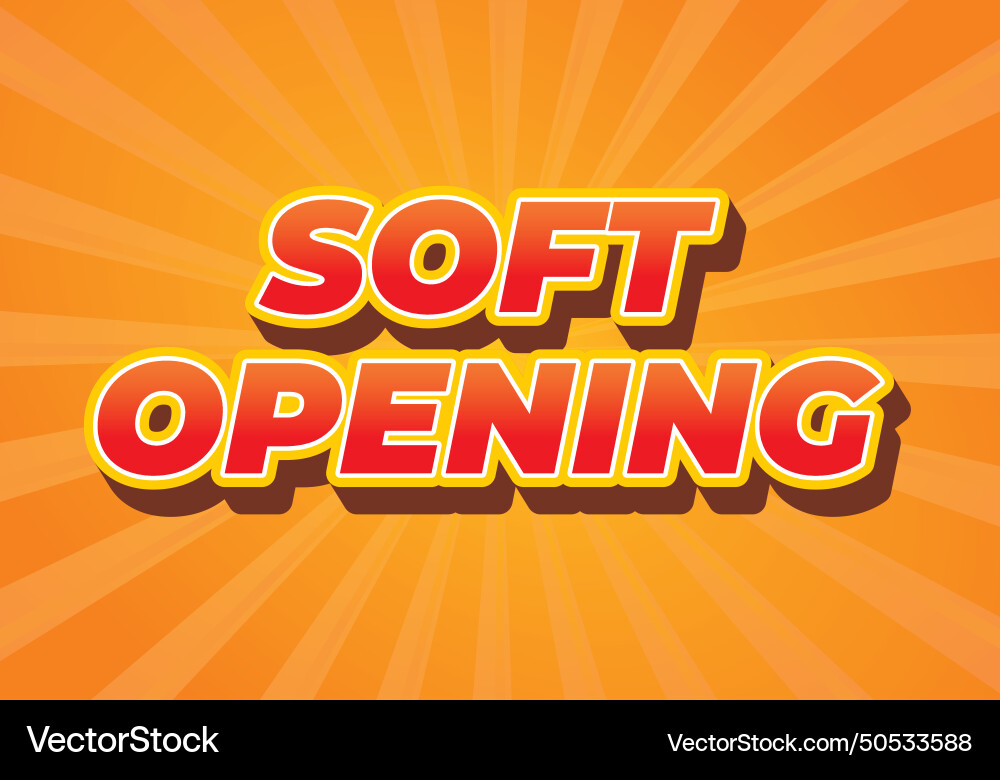 Soft opening text effect in 3d look and eye Vector Image