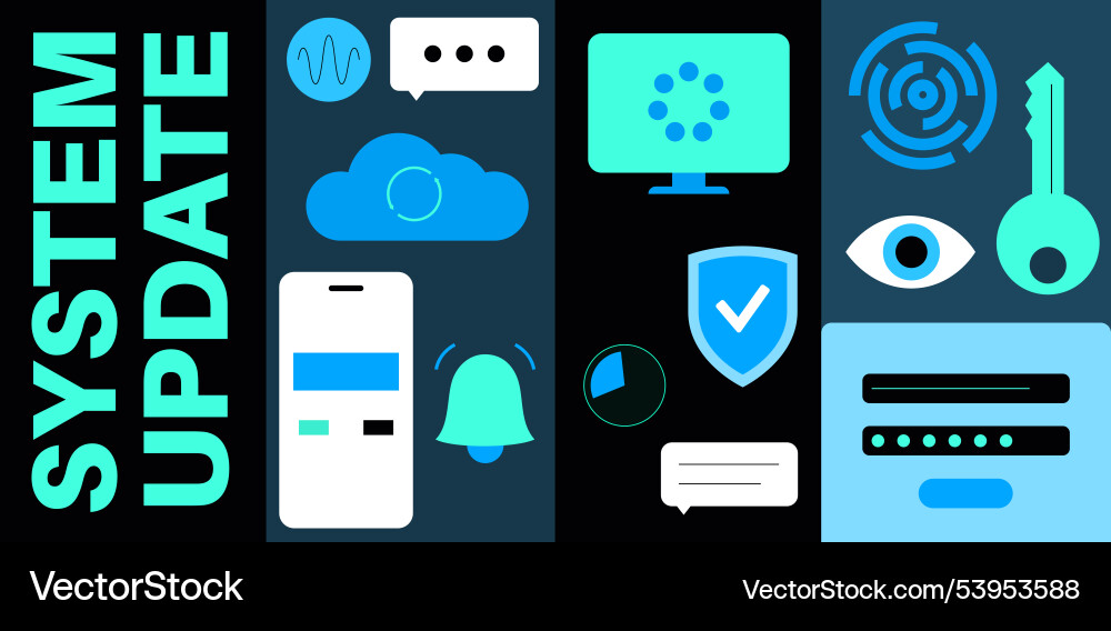 System update concept Royalty Free Vector Image