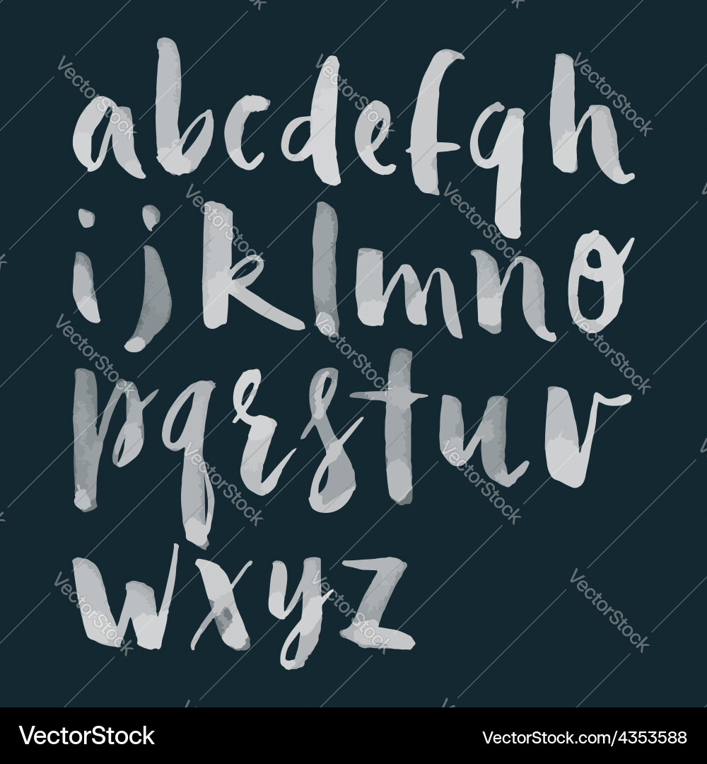 Watercolor alphabet Royalty Free Vector Image - VectorStock