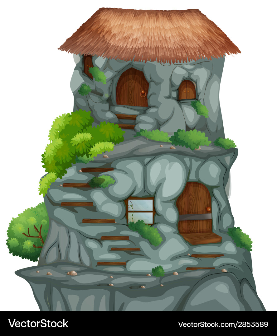 Cave house Royalty Free Vector Image - VectorStock