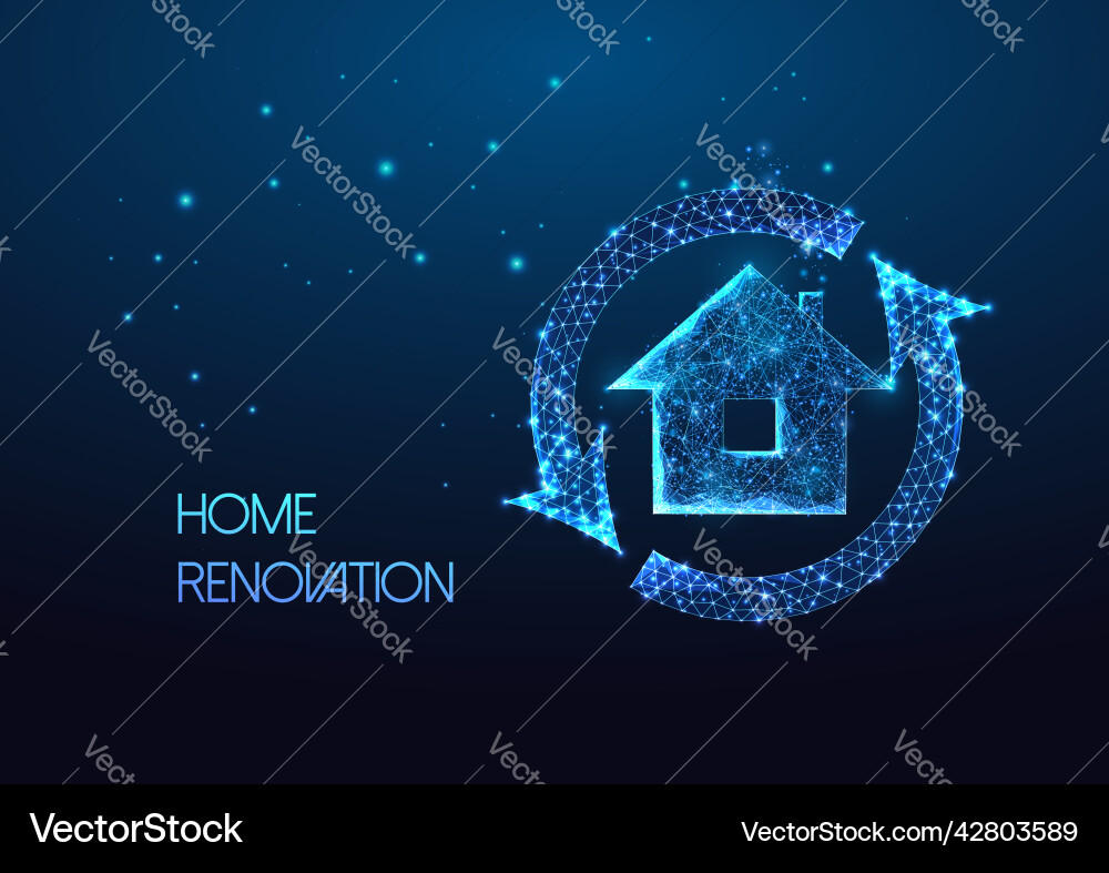 Futuristic home renovation redesigning concept Vector Image