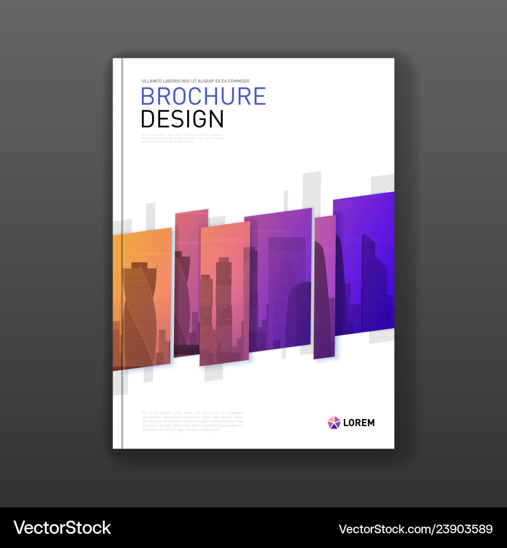 Jahresbericht Broschüre über Design Layout Vektorbild