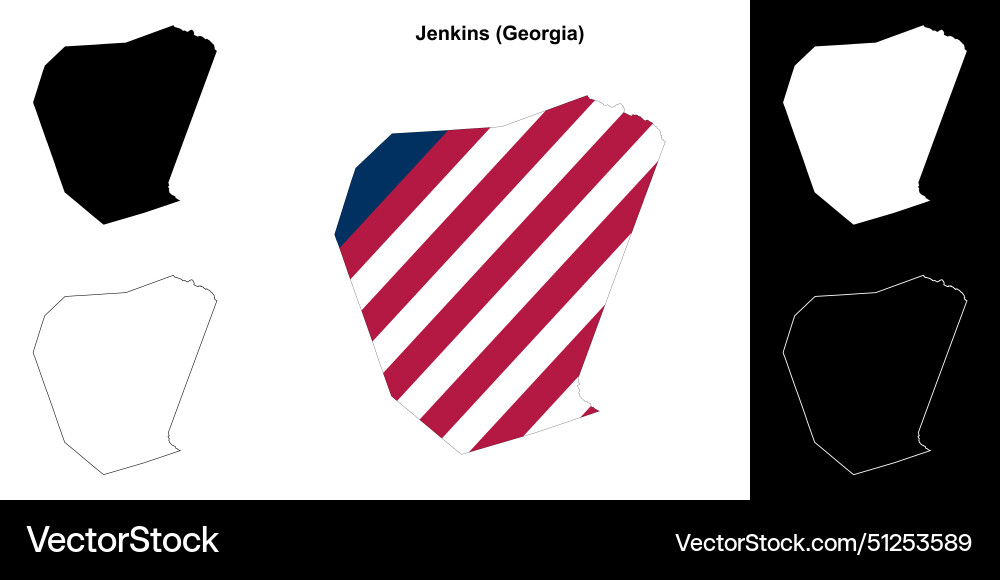 Jenkins outline map Royalty Free Vector Image - VectorStock