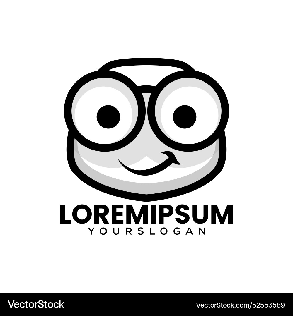 Kids smile logo design Royalty Free Vector Image